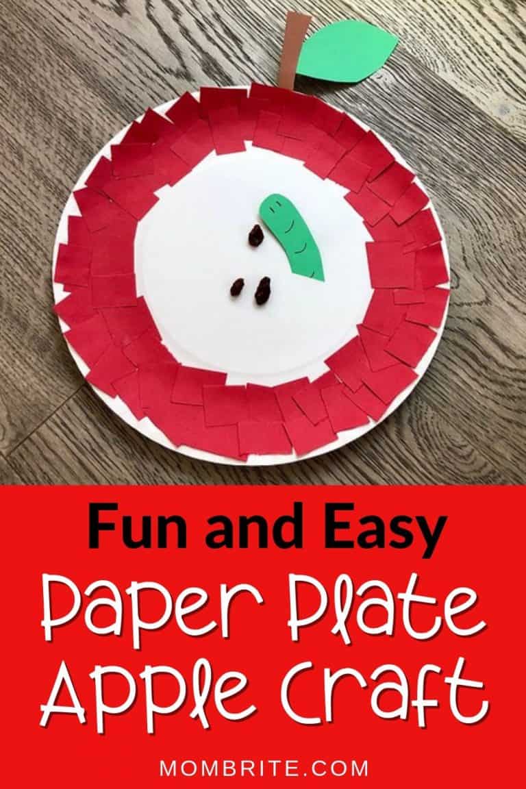 Easy and Fun Paper Plate Apple Craft | Mombrite
