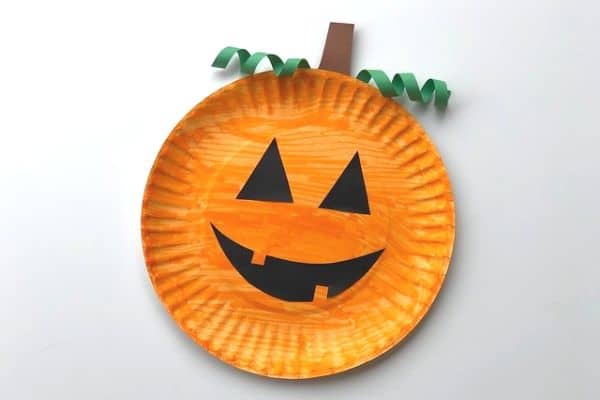 Easy Paper Plate Pumpkin Craft For Halloween Mombrite Easy Paper Plate Pumpkin Craft For Halloween Mombrite