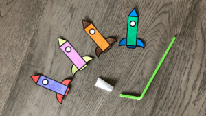 Straw Rockets Activity (with Free Rocket Printable) | Mombrite