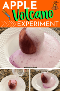 Simple Erupting Apple Volcano Experiment | Mombrite