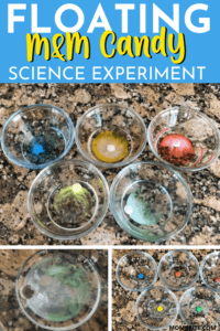 Floating M M&M Candy Science Experiment | Mombrite