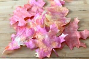 Coffee Filter Fall Leaves Craft for Kids | Mombrite
