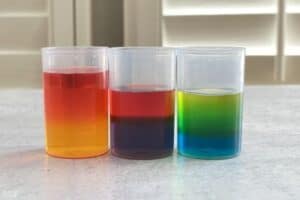 Colorful Sugar Density Experiment | Mombrite