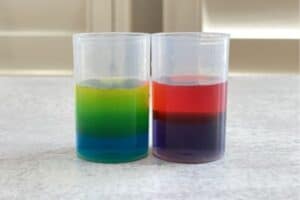 Colorful Sugar Density Experiment | Mombrite