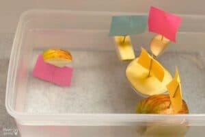 Apple Boats: Apple Sink or Float Experiment | Mombrite