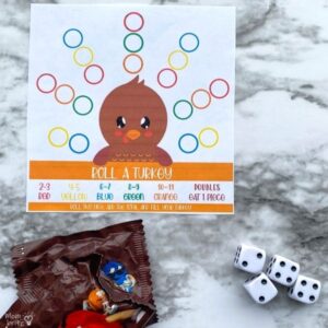 Thanksgiving Roll A Turkey Dice Game | Mombrite