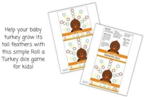 Thanksgiving Roll A Turkey Dice Game | Mombrite