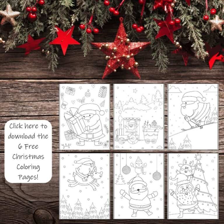 Free Christmas Santa Coloring Pages for Kids - Mombrite