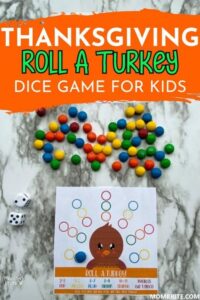 Thanksgiving Roll A Turkey Dice Game | Mombrite