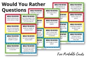 100+ Free & Fun Would You Rather Questions for Kids [Free Printable PDF ...