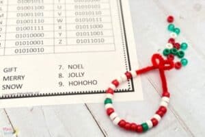 Binary Code Alphabet Christmas Ornaments for Kids | Mombrite