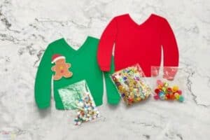 Ugly Christmas Sweater Craft for Kids [Free Sweater Printable] - Mombrite