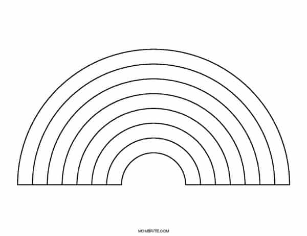 Extra Large Rainbow Template Printable Templates