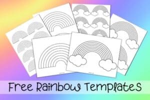 Free Printable Rainbow Templates and Coloring Pages for Kids - Mombrite
