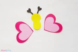 Paper Heart Butterfly Craft [Free Template] | Mombrite