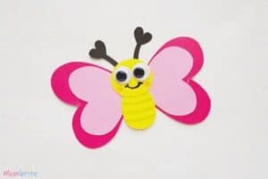 Paper Heart Butterfly Craft [Free Template] - Mombrite