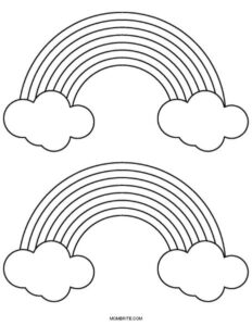 Free Printable Rainbow Templates and Coloring Pages for Kids | Mombrite