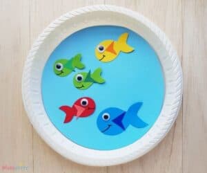 One Fish Two Fish Red Fish Blue Fish Dr. Seuss Craft [Free Template]