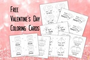 Free Printable Valentine's Day Coloring Cards | Mombrite
