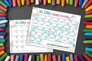 30 Day Drawing Challenge [Free Printable Calendar] | Mombrite