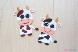 Cute Paper Cow Craft for Kids [Free Template] | Mombrite