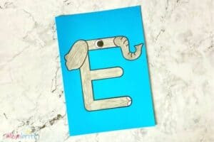 Letter E Craft - E is for Elephant [Free Printable Template] | Mombrite