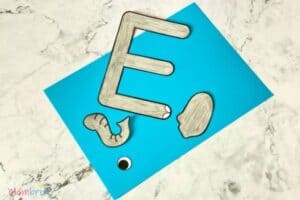 Letter E Craft - E is for Elephant [Free Printable Template] | Mombrite