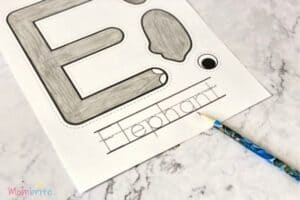 Letter E Craft - E is for Elephant [Free Printable Template] | Mombrite