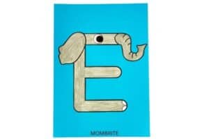Letter E Craft - E is for Elephant [Free Printable Template] | Mombrite