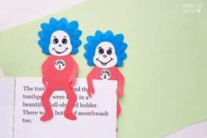 Thing 1 and Thing 2 Dr. Seuss Bookmarks [Free Template] | Mombrite