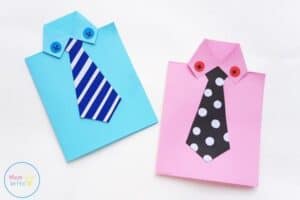 Father's Day Tie Card Craft [Free Template] | Mombrite