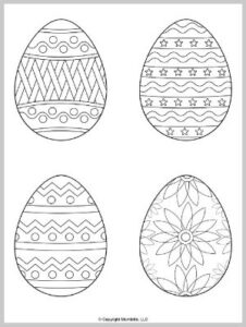 Free Printable Easter Egg Templates and Coloring Pages | Mombrite