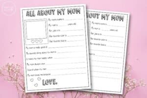Mother’s Day Questionnaire: All About My Mom Printable | Mombrite