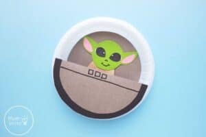 Paper Plate Baby Yoda Craft [Free Template] - Mombrite