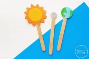 Sun, Earth, and Moon Paper Craft for Kids [Free Template] | Mombrite