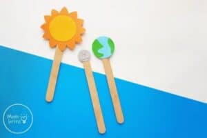 Sun, Earth, and Moon Paper Craft for Kids [Free Template] | Mombrite