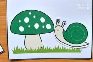 Free Printable Snail and Mushroom Color Matching Activity for Toddlers ...