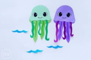 Cute Paper Jellyfish Craft for Kids [Free Template} - Mombrite