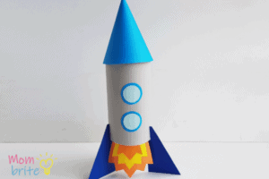 Toilet Paper Roll Rocket Craft for Kids [Free Template] | Mombrite