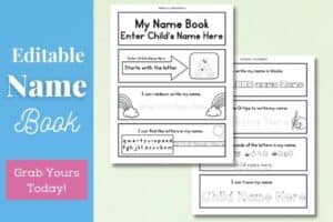 Editable Name Book for Kids: Name Recognition Activities | Mombrite