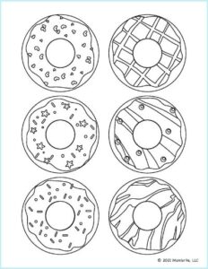 11 Free Printable Donut Coloring Pages | Mombrite