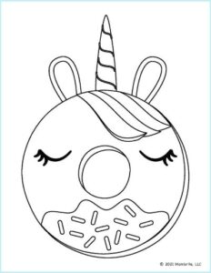 11 Free Printable Donut Coloring Pages - Mombrite