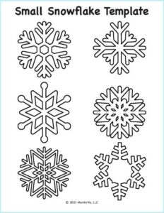 Free Printable Snowflake Templates for Crafts and Activities | Mombrite