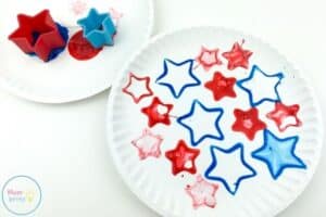 Easy 4th of July Craft: Patriotic Stars Painting | Mombrite