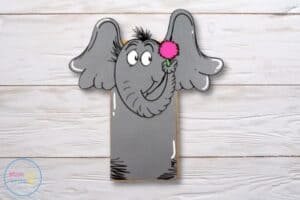 Horton Hears a Who Paper Bag Puppet [Free Printable Template] | Mombrite
