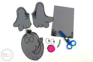 Horton Hears a Who Paper Bag Puppet [Free Printable Template] | Mombrite
