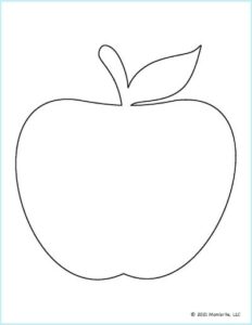 Free Printable Apple Templates and Outlines | Mombrite