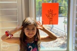 Easy Skeleton Handprint X-Ray Craft for Kids | Mombrite