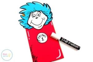 Thing 1 and Thing 2 Paper Bag Puppets [Free Dr. Seuss Printable ...