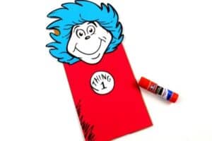Thing 1 and Thing 2 Paper Bag Puppets [Free Dr. Seuss Printable ...